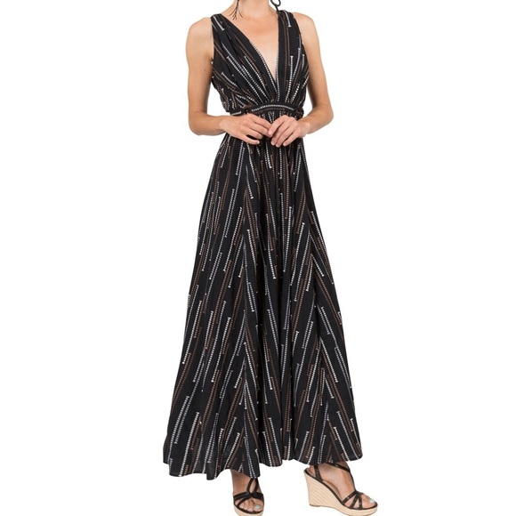 Everyday Ritual | Dresses | Everyday Ritual Helene Caftan Black Maxi ...
